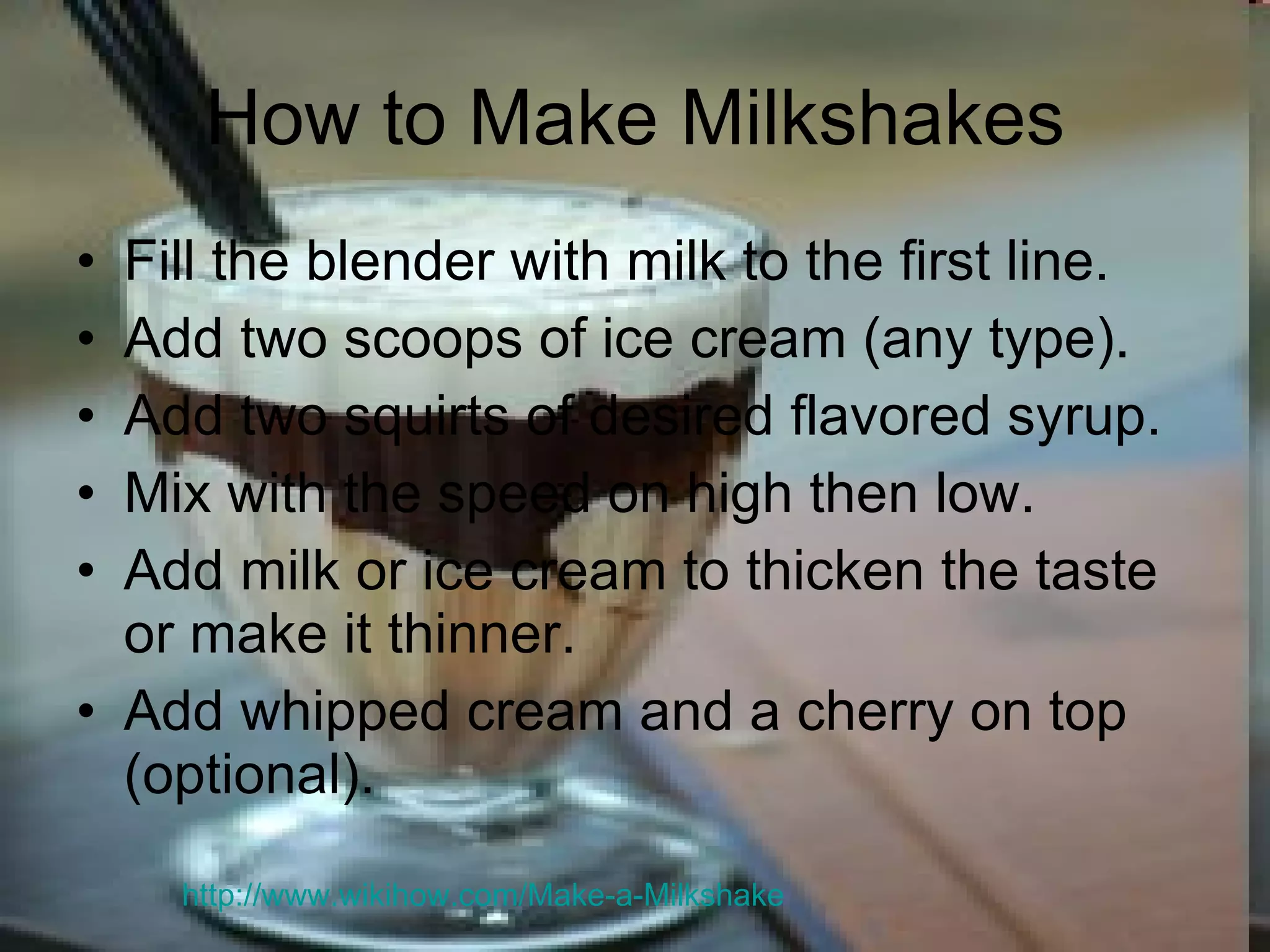 Milkshake | PPT