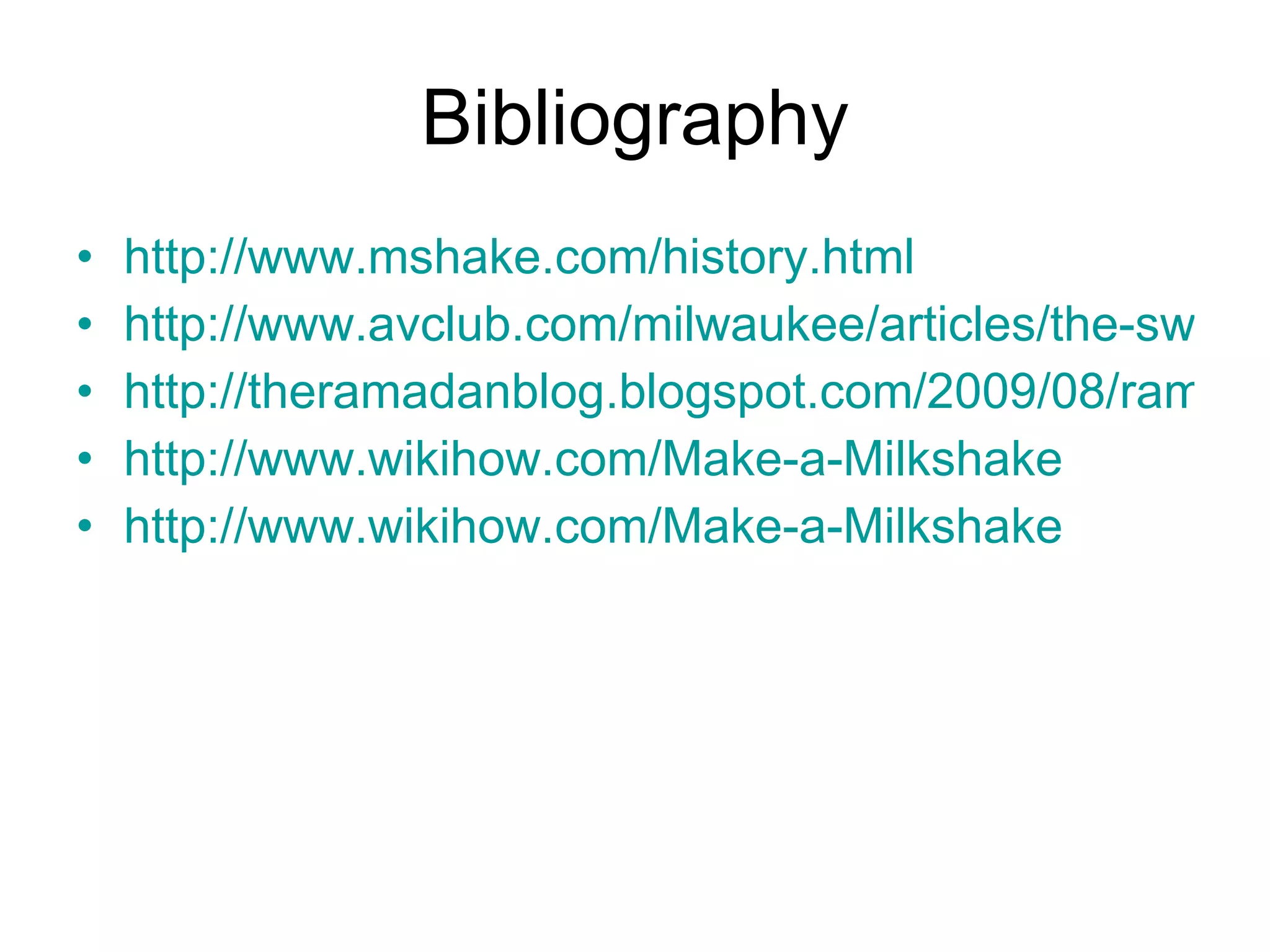 Milkshake | PPT
