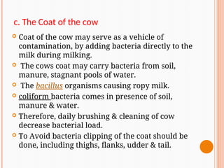 CONTAMINATION, PRESERVATION & SPOILAGE OF MILK AND MILK PRODUCTS | PPT