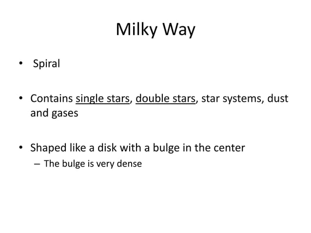 Milky way galaxy | PPT