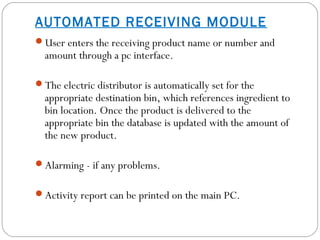 STEPS INVOLVED IN AUTOMATED FEED MILL | PPT