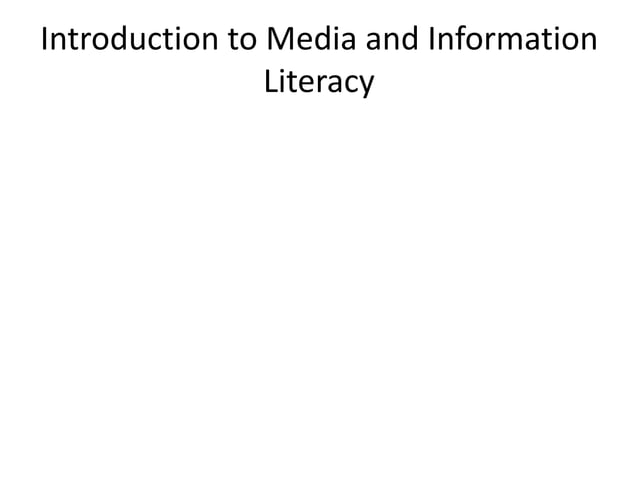 Media and information Literacy Grade 12 2024 | PPTX
