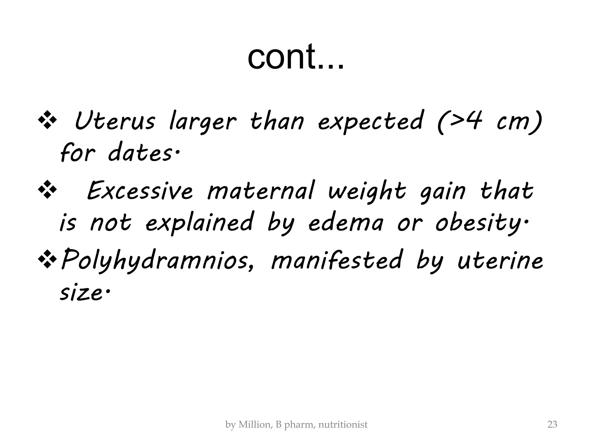 differential for large for date uterus | PPTX