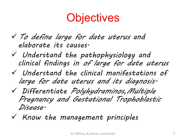 differential for large for date uterus | PPTX