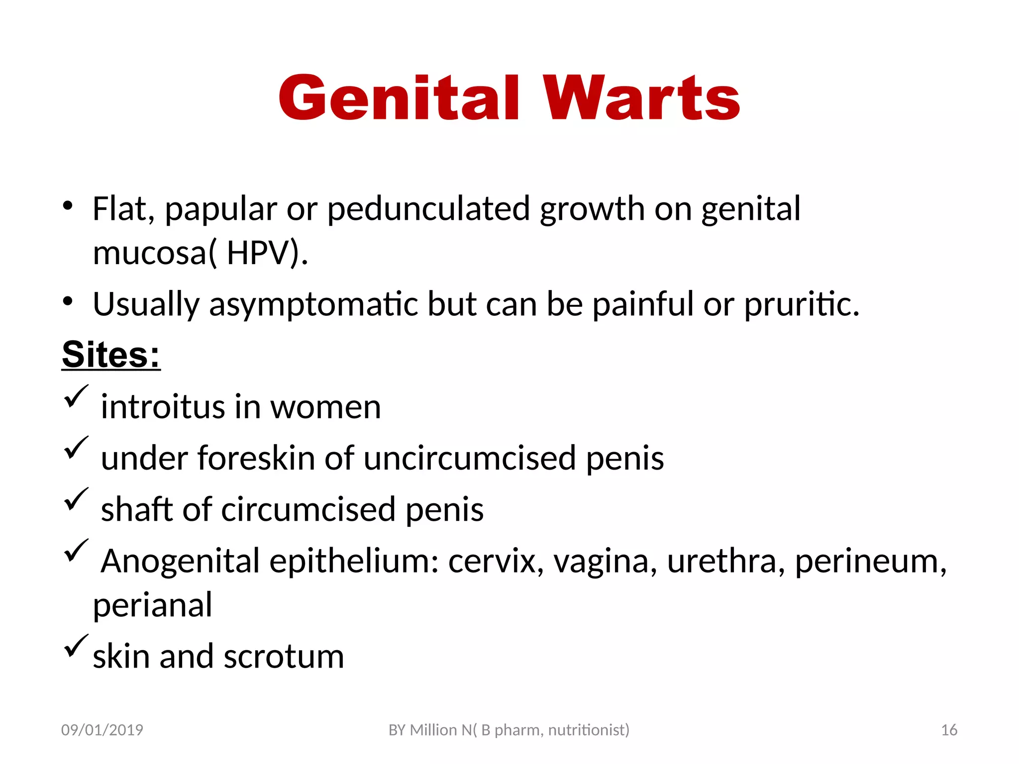 dermatology lecture on genital warts | PDF