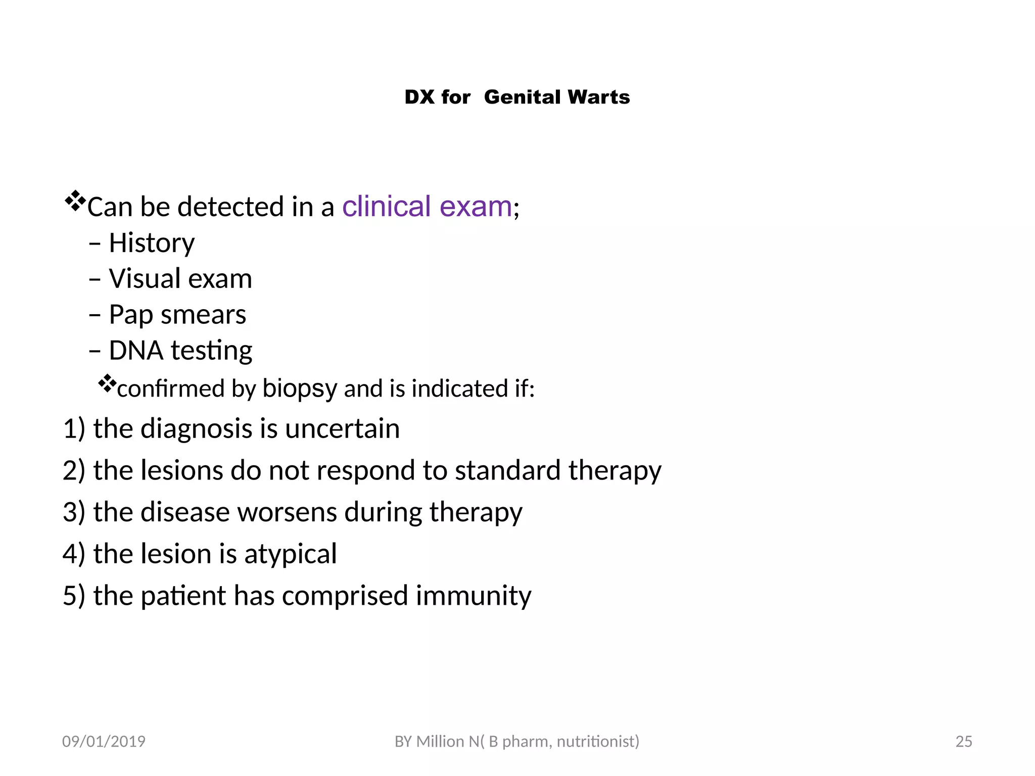 dermatology lecture on genital warts | PDF