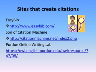 Millbrook high school library citation examples 2013 | PPTX | Books and ...