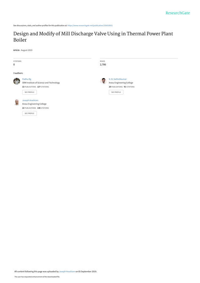 mill discharge valve operations in thermal plants | PDF