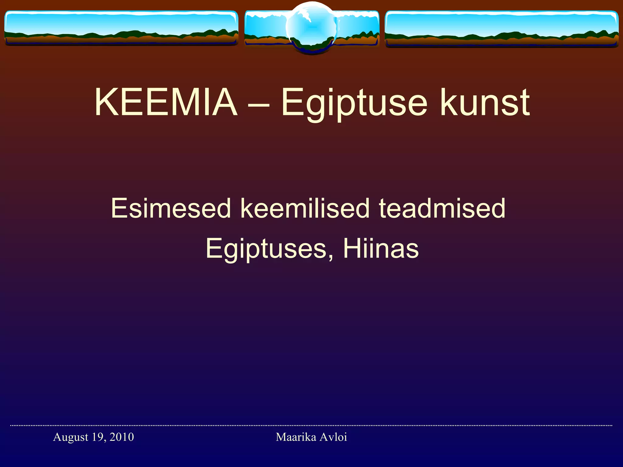 Millega tegeleb keemia | PPT