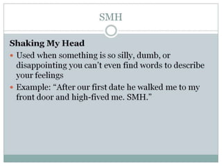 Millennial language | PPTX