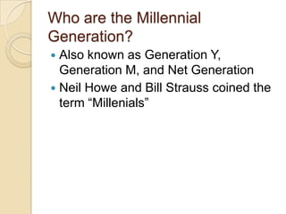 Millennial learners | PPT