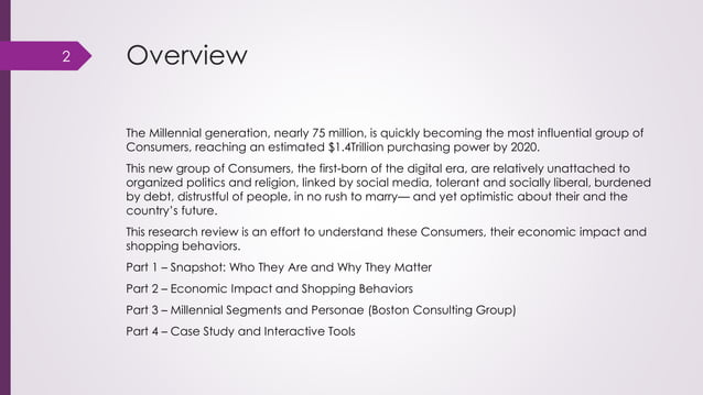 Millennial Overview | PPT