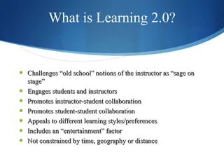 Millennials and Neo-Millennials: Learning Environment 2.0 | PPT