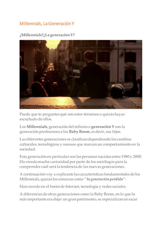 Millennials, la generación Y | PDF | Business | Business and Finance