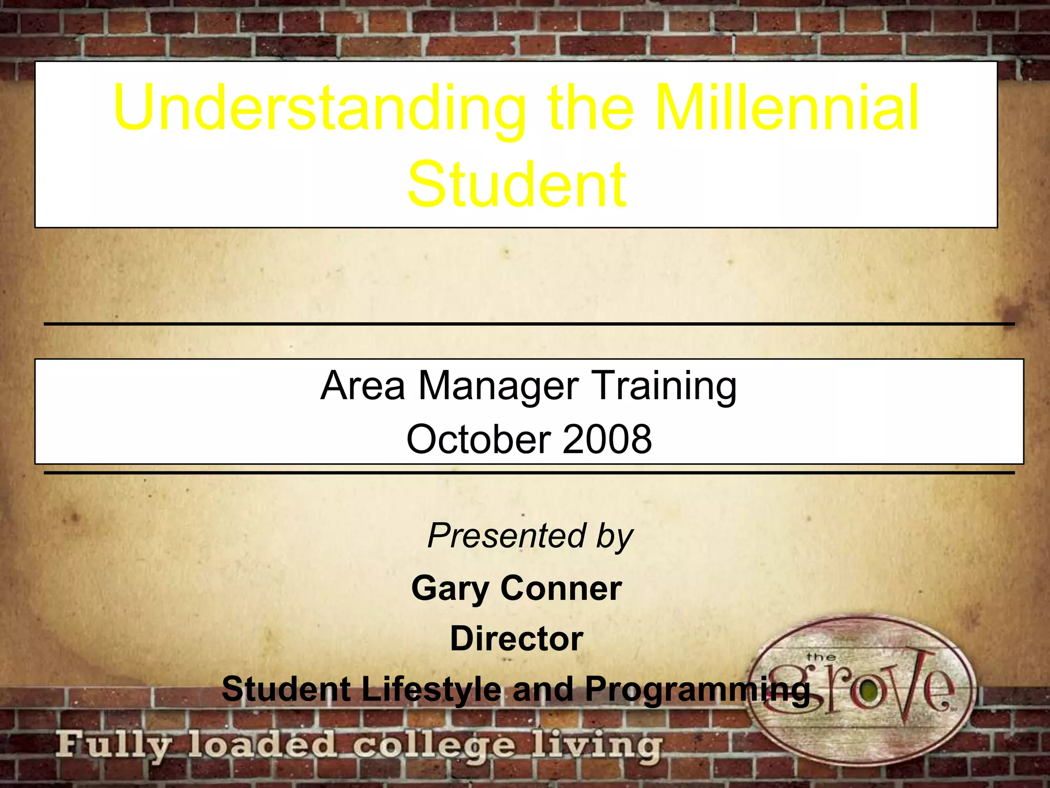 Millennial Student Presentation | PPT