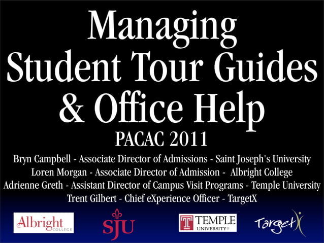 Managing Millennial Student Workers PACAC 2011 | PPT