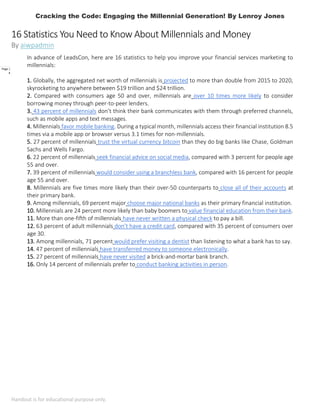 Tempe Research Institution Summit [Resource] - Ashland University: Millennial Talent Handout ...