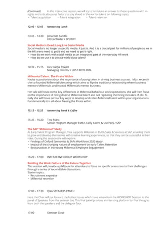 Millennial talent seminar brussels june jeu | PDF