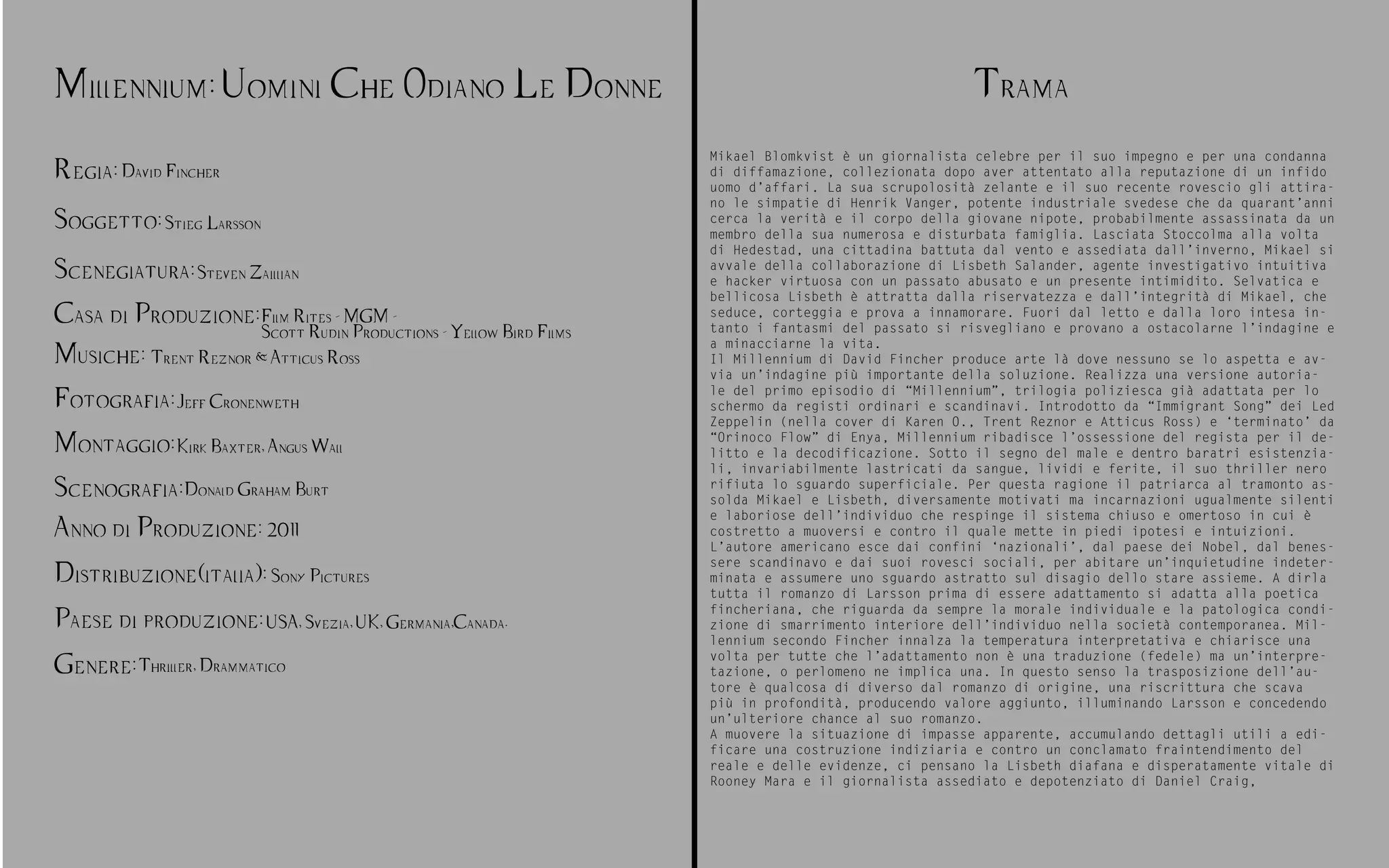 Millennium uomini che odiano le donne | PDF