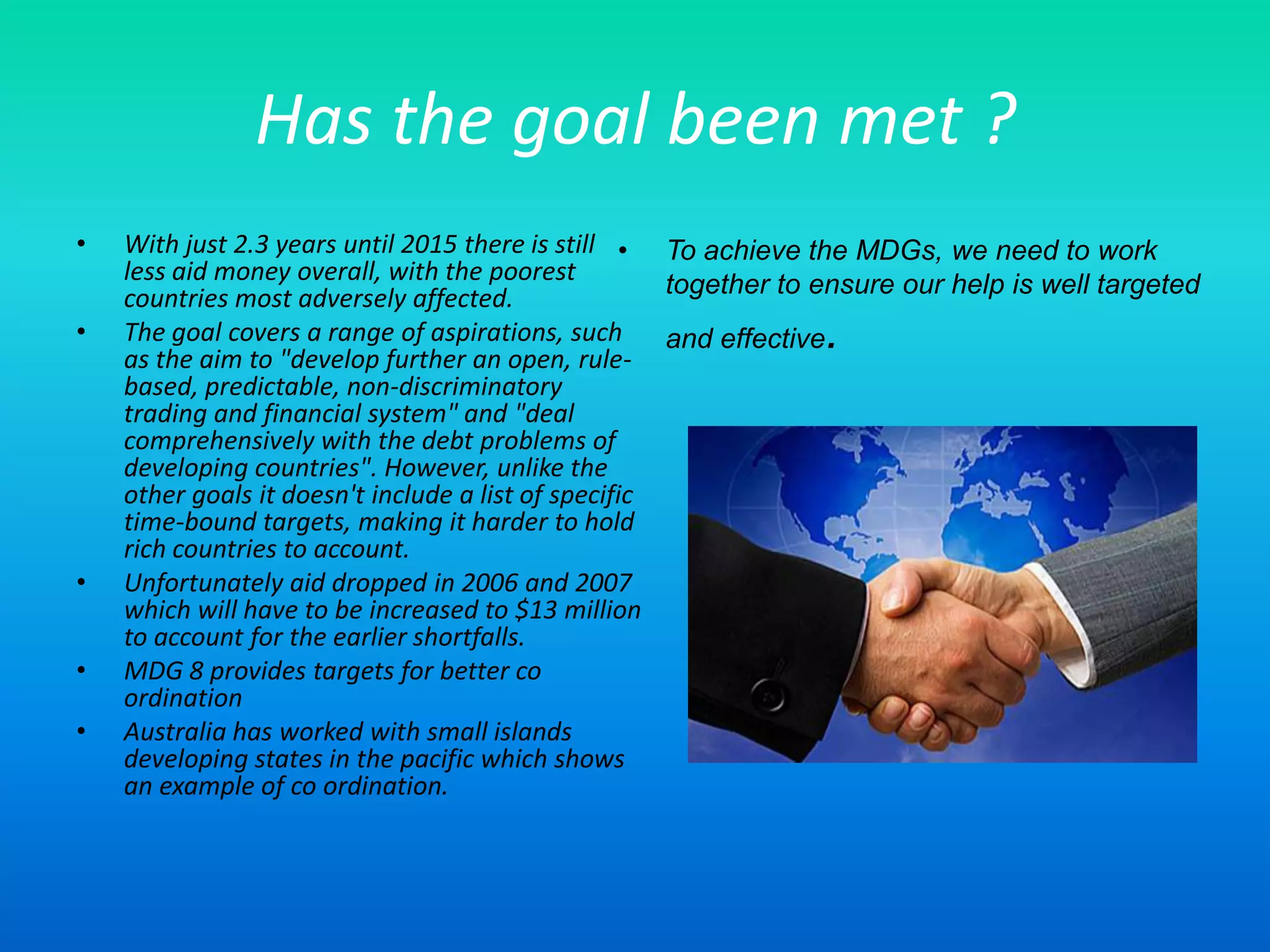 Millennium development goal 8 | PPTX