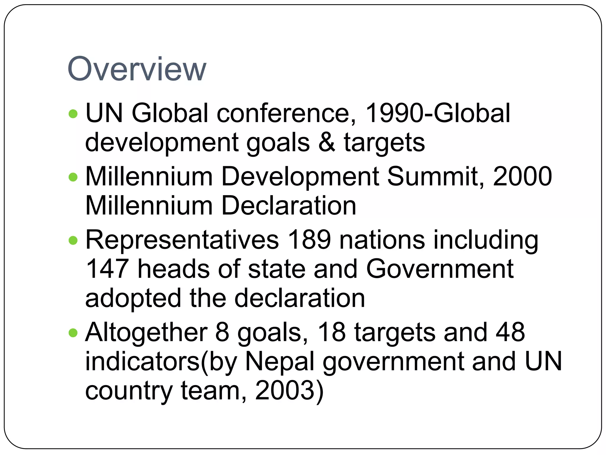 Millennium development goal(mdg) in education_Nepal's achievement | PPTX