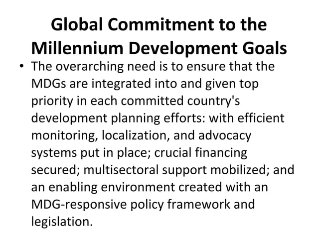 Millenium Development Goals | PPT