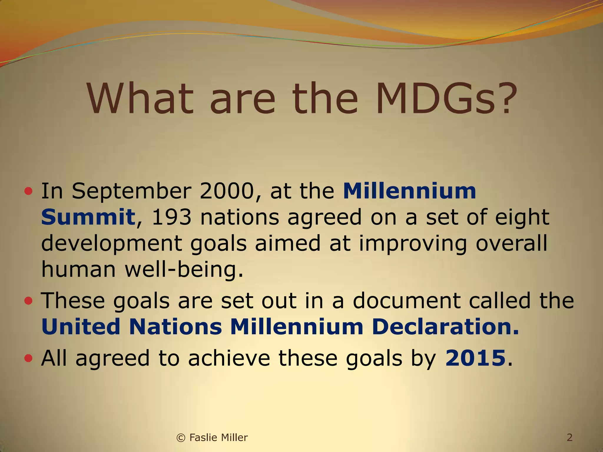 Millennium development goals | PPSX