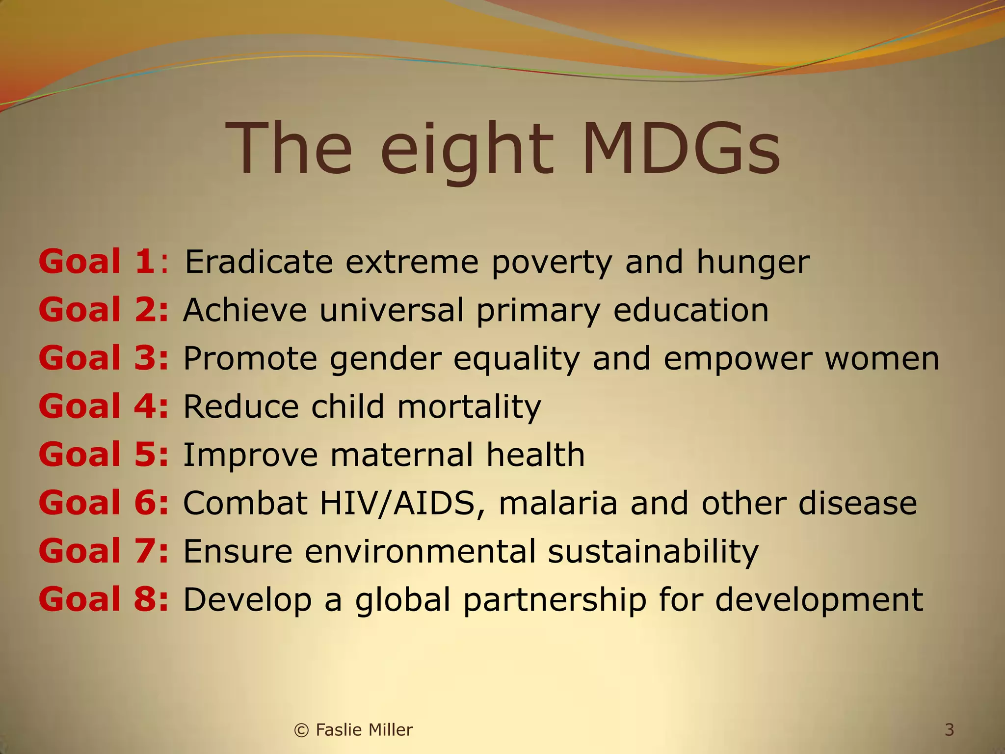 Millennium development goals | PPSX