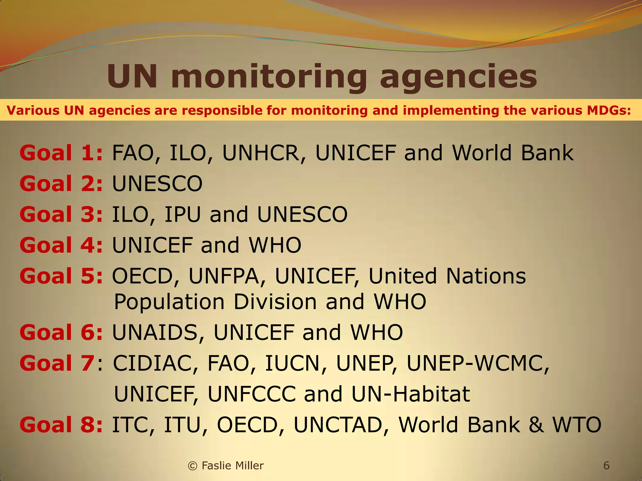 Millennium development goals | PPSX