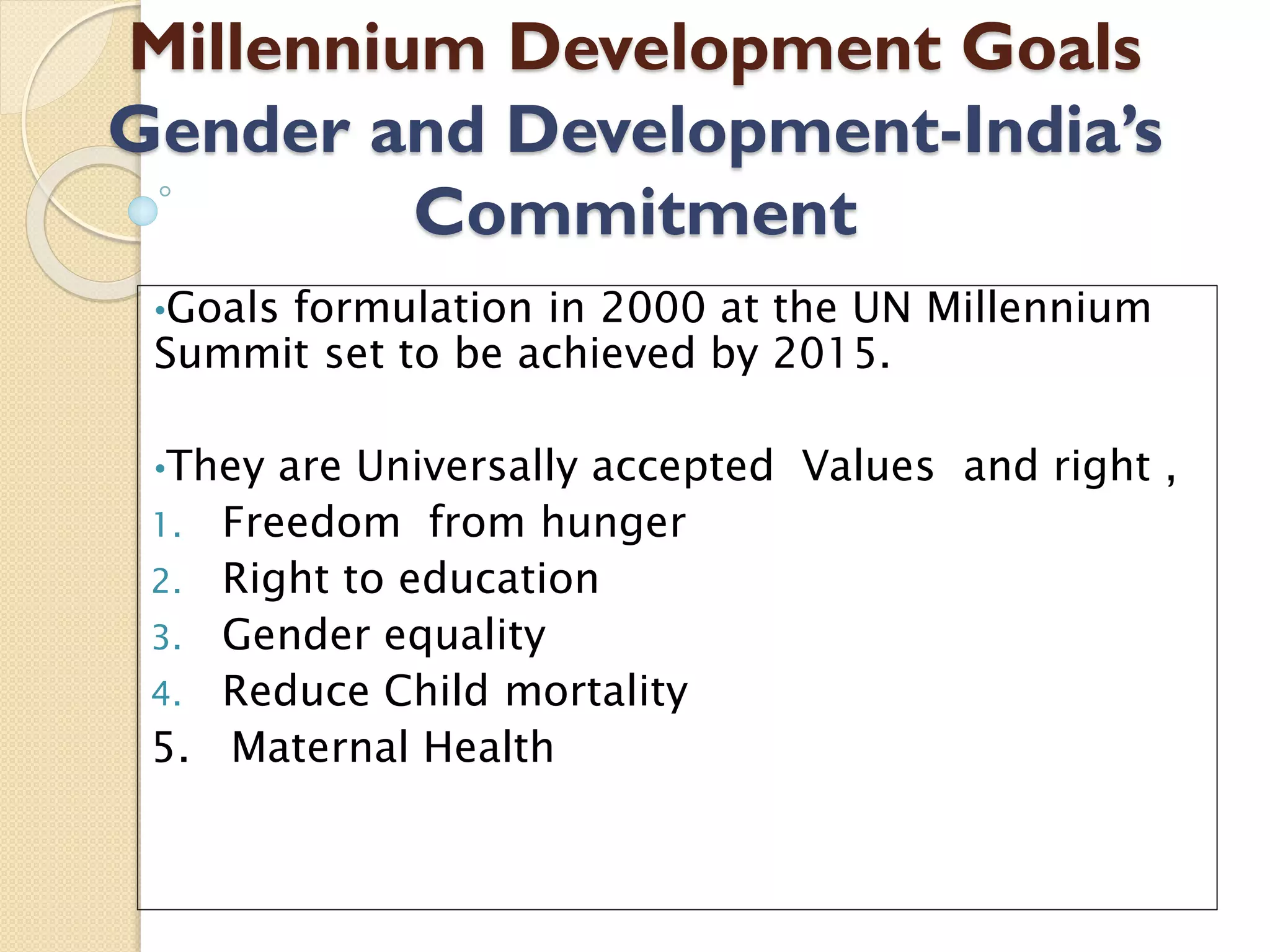 Millennium development goals | PPTX