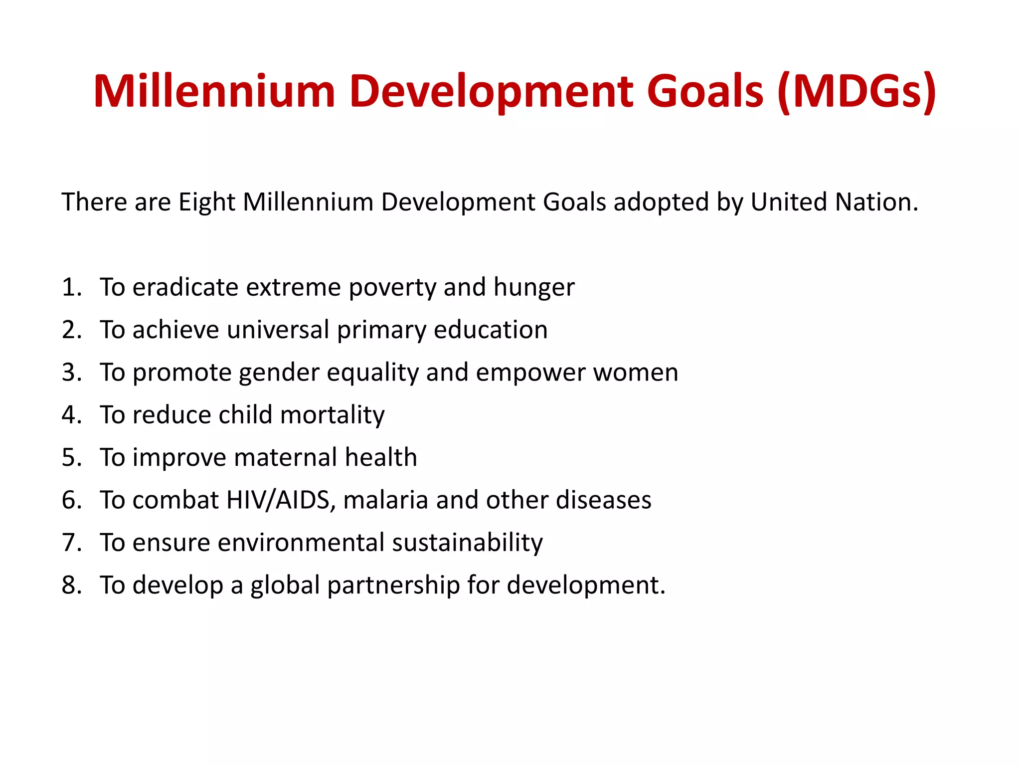 Millennium development goals and india | PDF