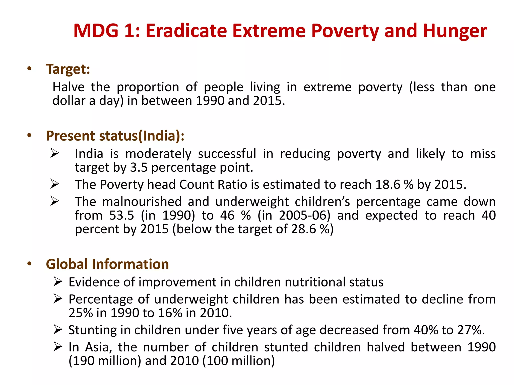 Millennium development goals and india | PDF