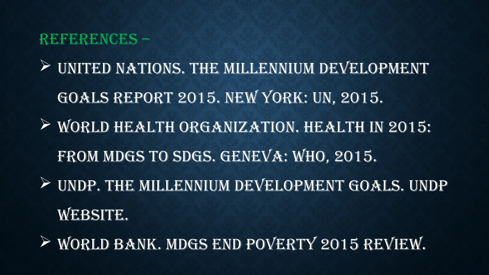 Millennium Development Goals Mdgs 1 Pptx