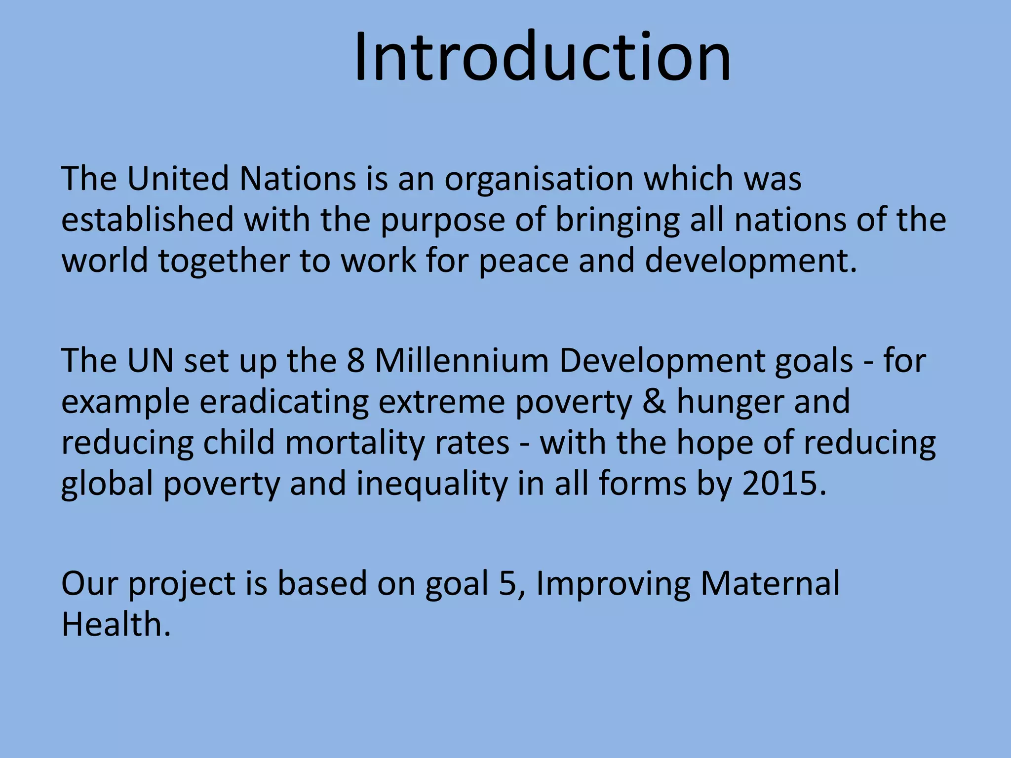 Millennium development goals project religion | PPTX