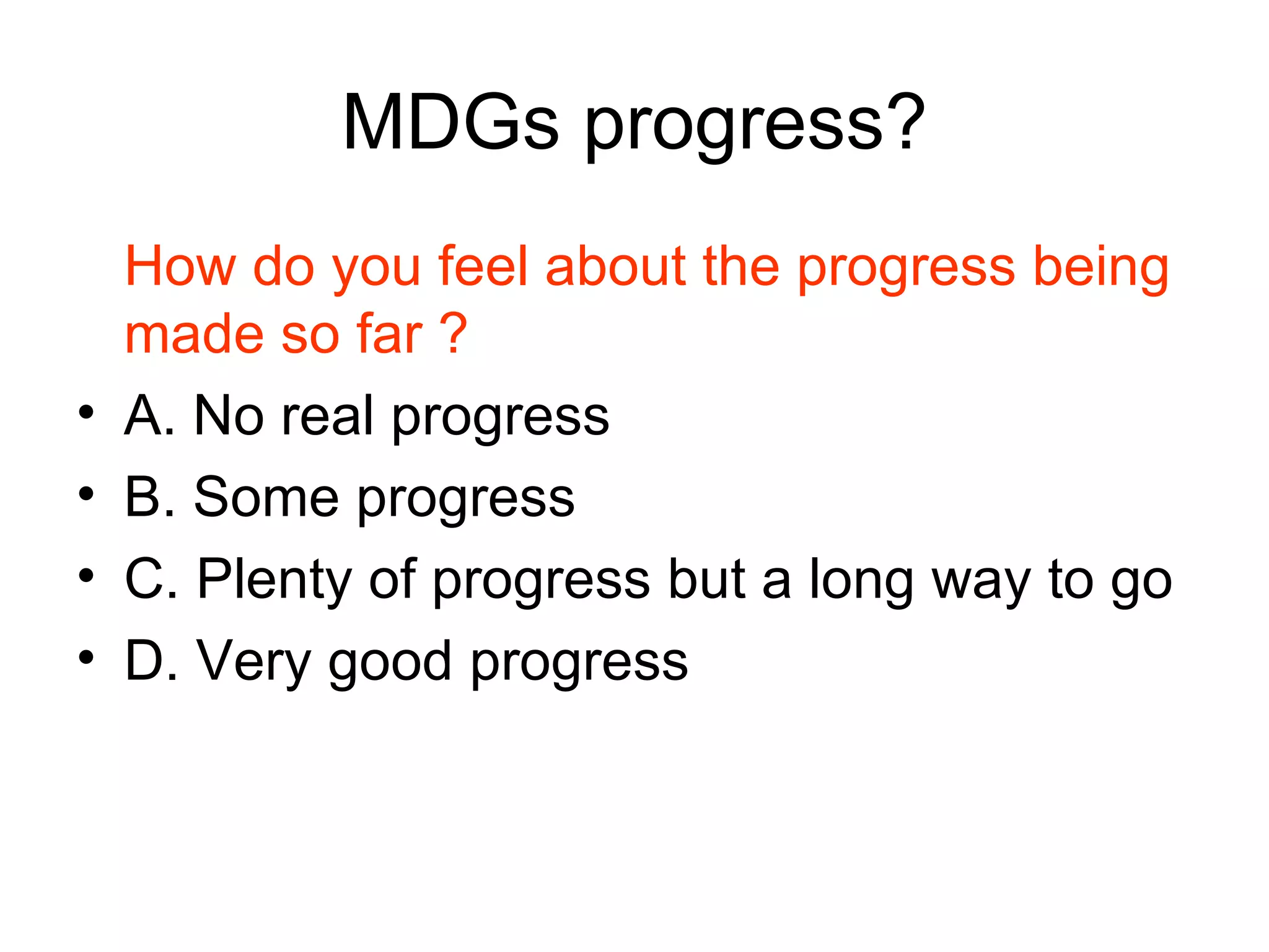 Millennium development goals q&a 11 08 | PPT