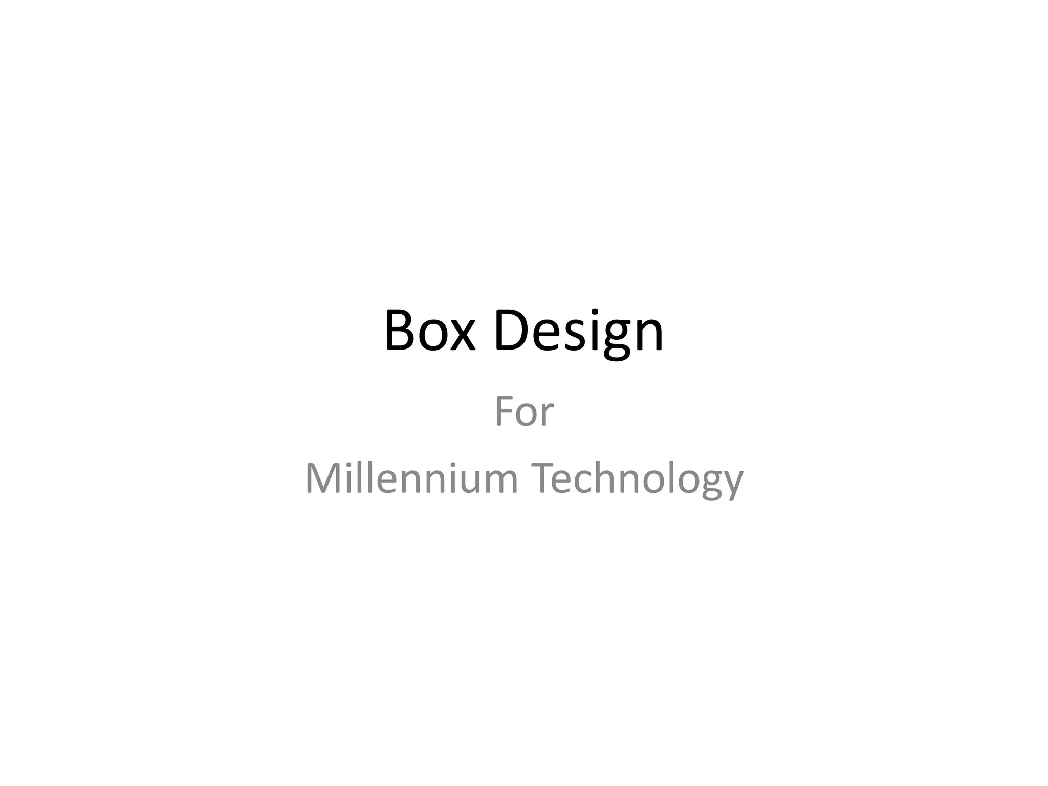 Millennium technology | PPTX