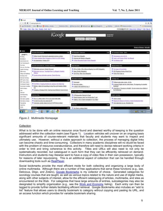 Miller - A System for Integrating Online Multimedia into College Curriculum - JOLT, June 2011 | PDF