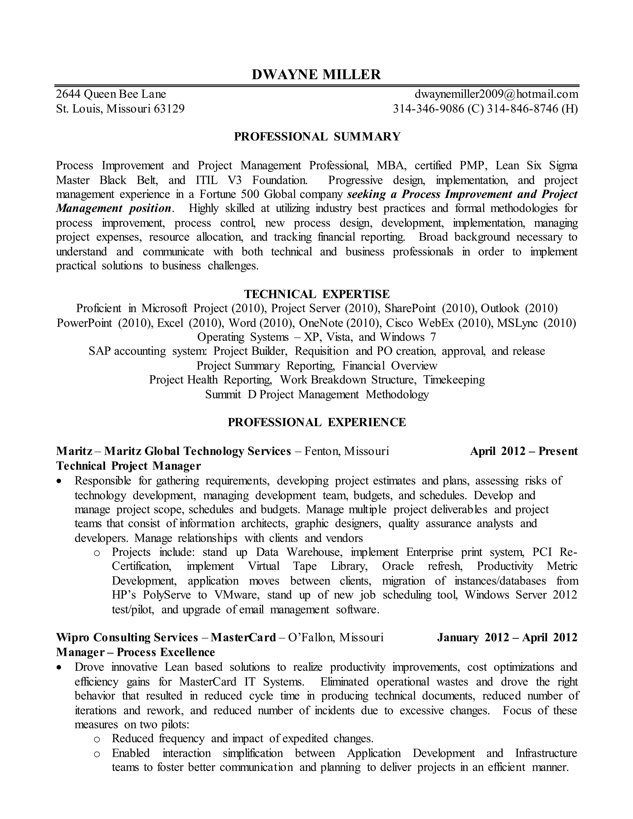 Miller dwayne-resume08132013 | DOC
