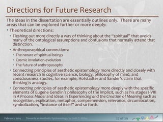 Towards an Aesthetic Epistemology: Transforming Thinking through ...