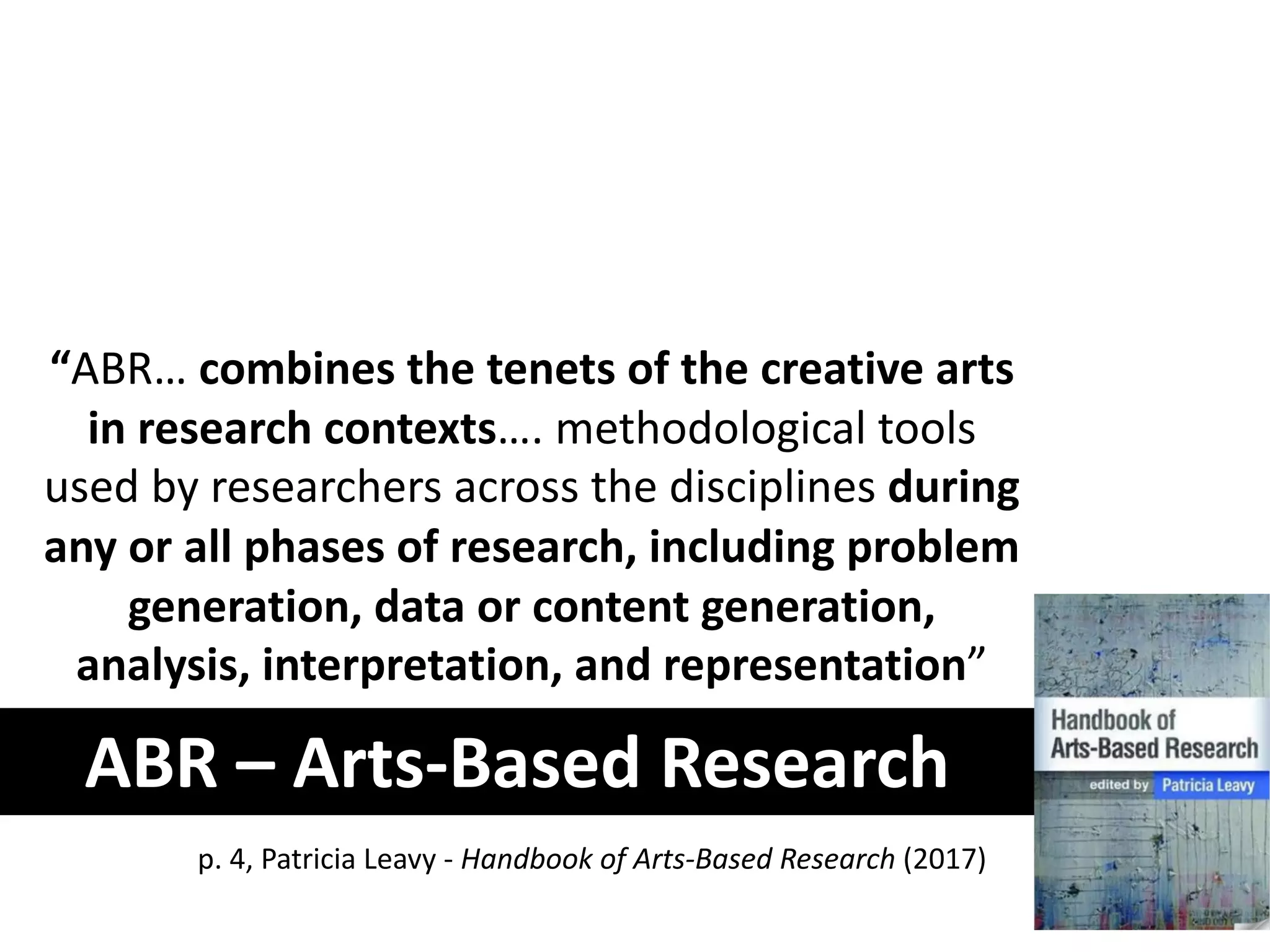 Participatory Arts-Based Research Methods – Value, Impact & Processes | PDF