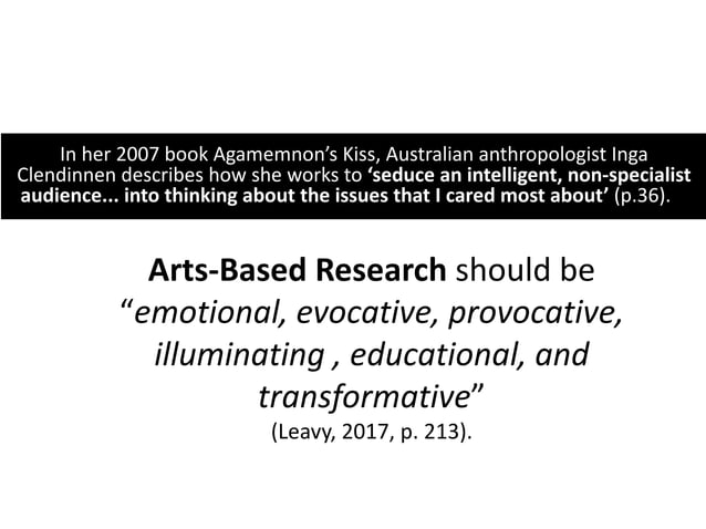 Participatory Arts-Based Research Methods – Value, Impact & Processes | PDF
