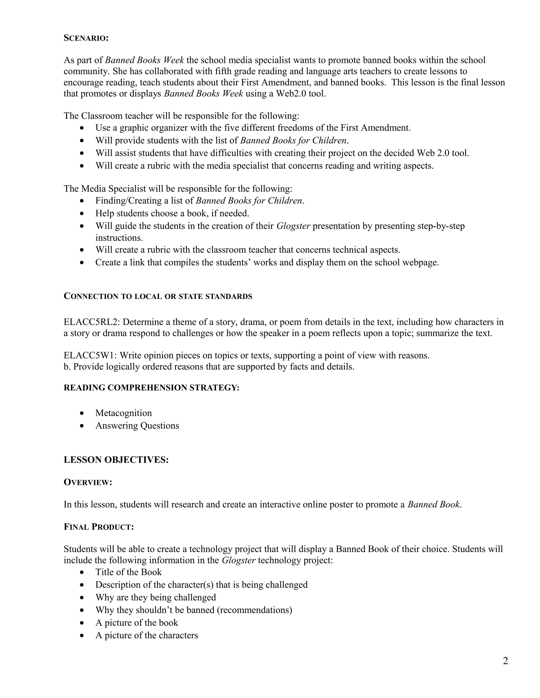 Banned Books Week_Collaborative Lesson | DOC | Educational Assessment ...