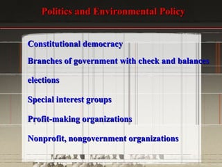 Politics and Environment | PPT