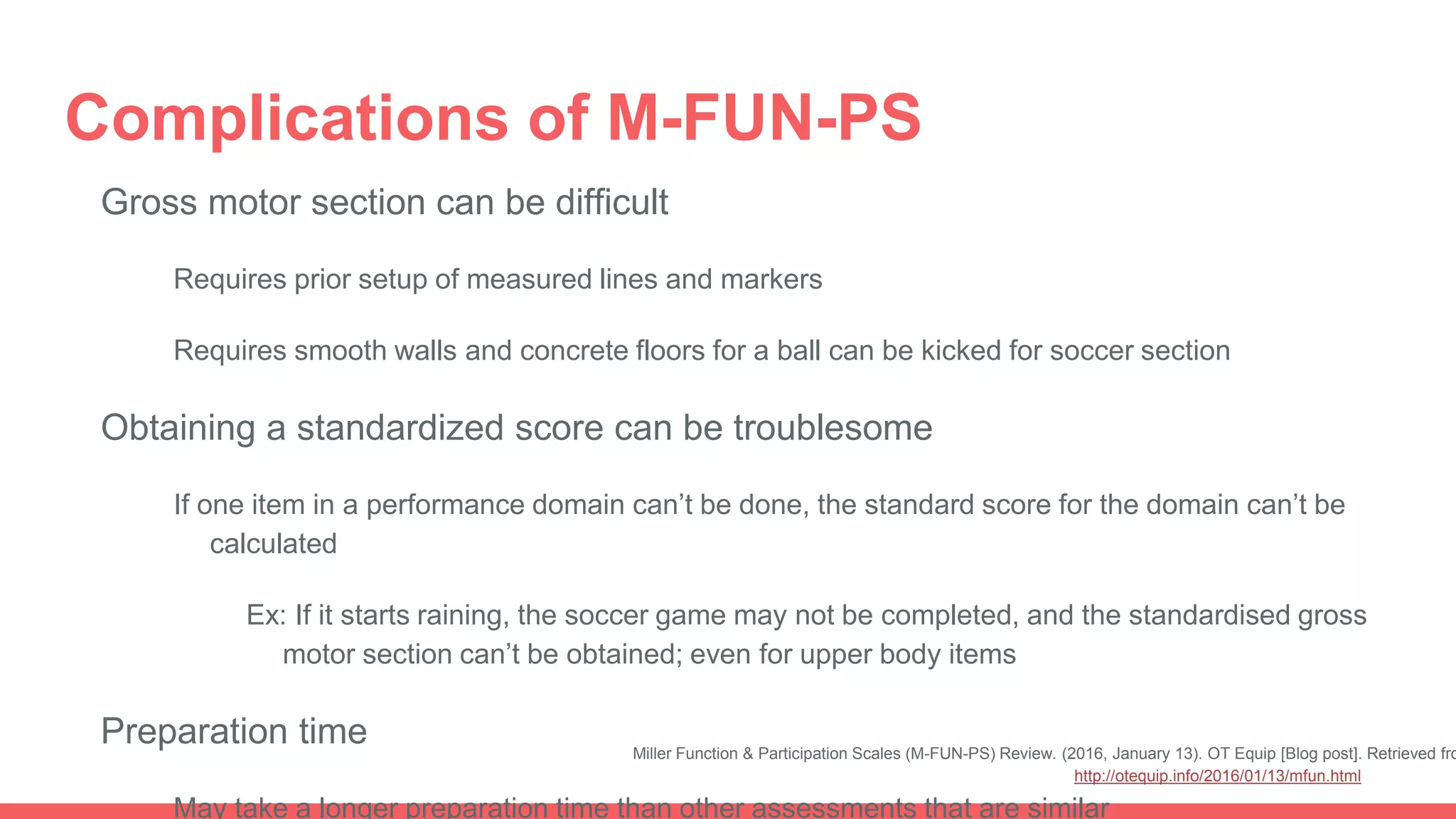 Miller Function and Participation Scales | PPTX
