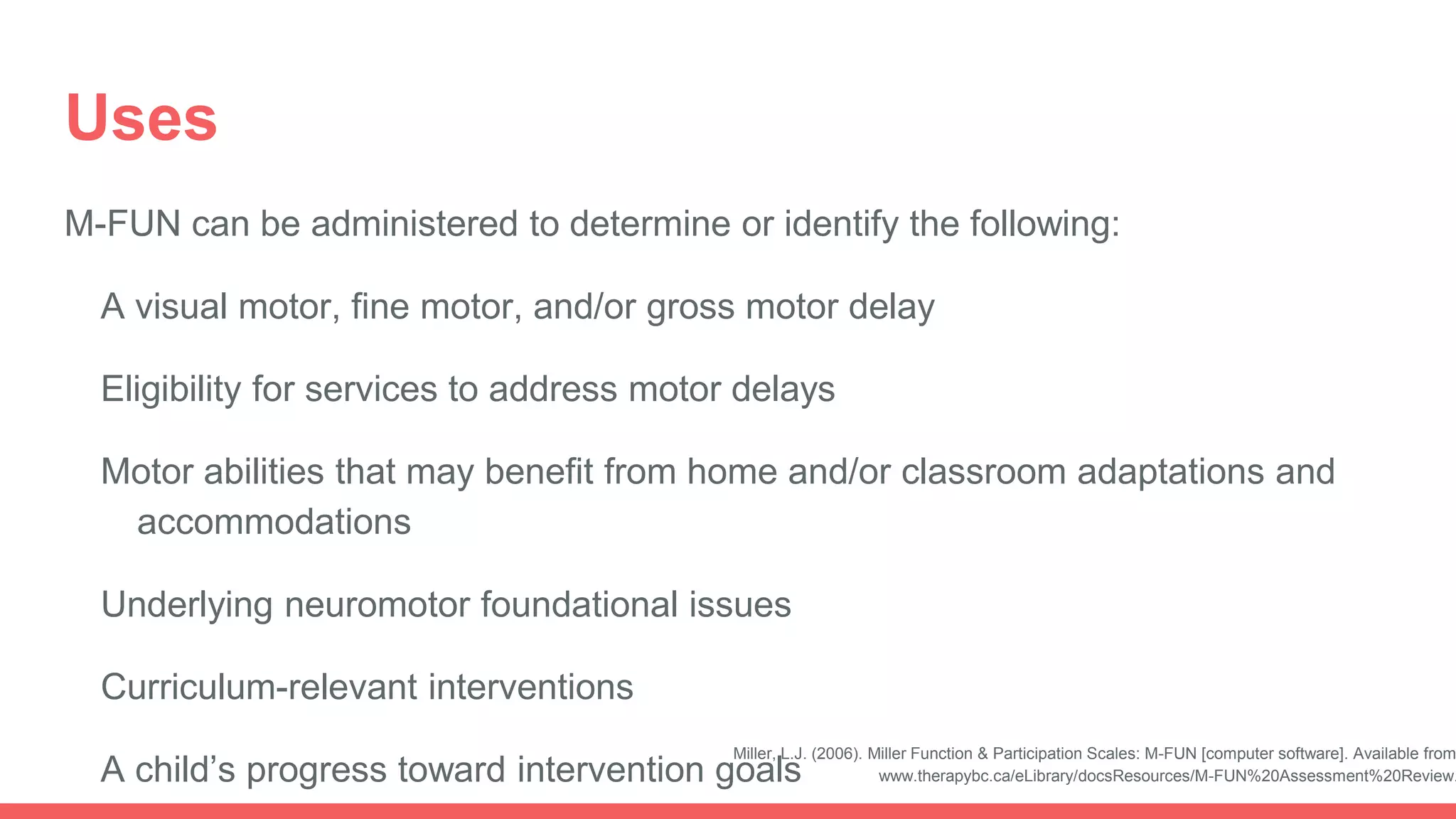Miller Function and Participation Scales | PPTX