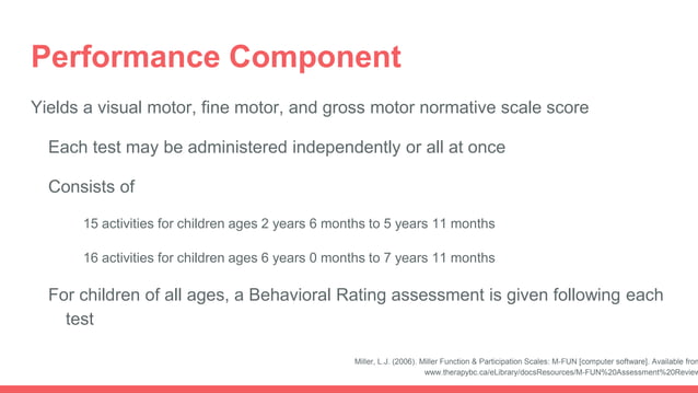 Miller Function and Participation Scales | PPTX | Parenting Babies and ...