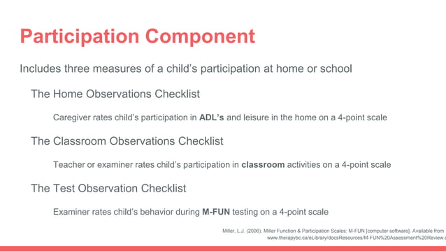 Miller Function and Participation Scales | PPTX | Parenting Babies and ...
