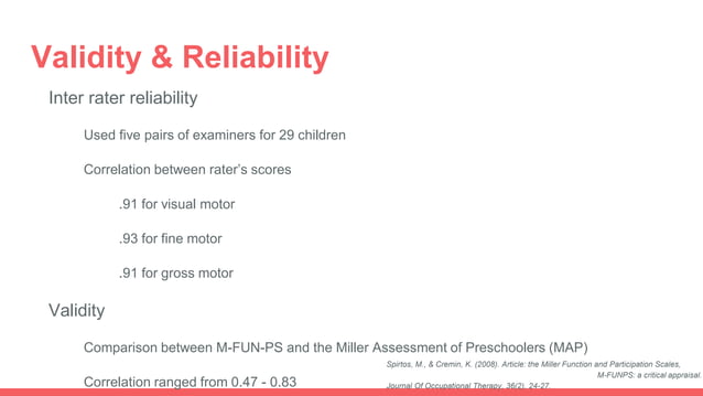 Miller Function and Participation Scales | PPTX | Parenting Babies and ...