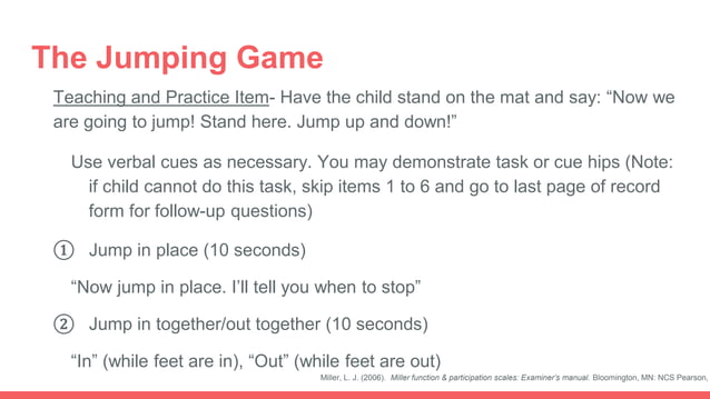 Miller Function and Participation Scales | PPTX | Parenting Babies and ...