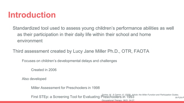 Miller Function and Participation Scales | PPTX | Parenting Babies and ...